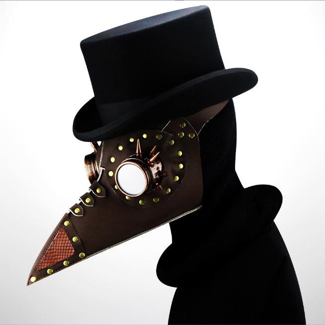 Plague Doctor Bird Mask Long Nose Beak Cosplay Steampunk Halloween ...