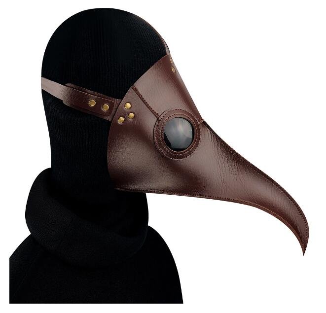 Plague Doctor Bird Mask Long Nose Beak Cosplay Steampunk Halloween ...