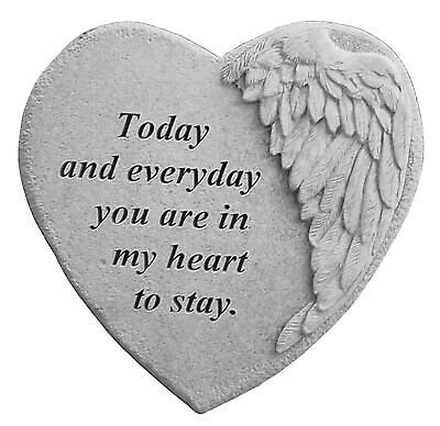 Kay Berry 08903 Winged Heart Memorial Stone - Today And Everyday...