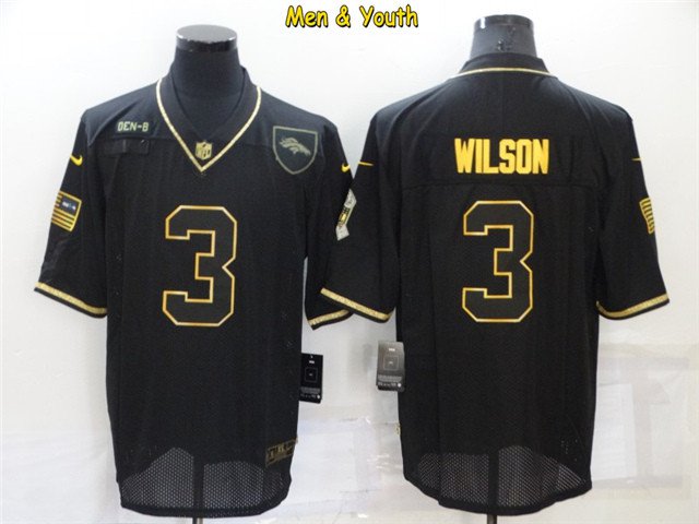 men's & youth Football Team Uniform #3 Russell Wilson Jerseys 2020 ...