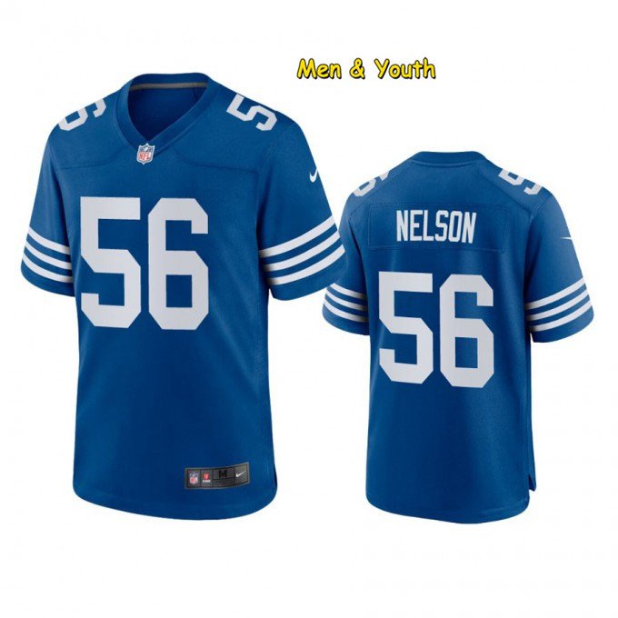 men's & youth Football Team Uniform #56 Quenton Nelson Jerseys Player ...