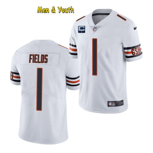 men's & youth Football Team Uniform #1 Justin Fields Jerseys Player ...