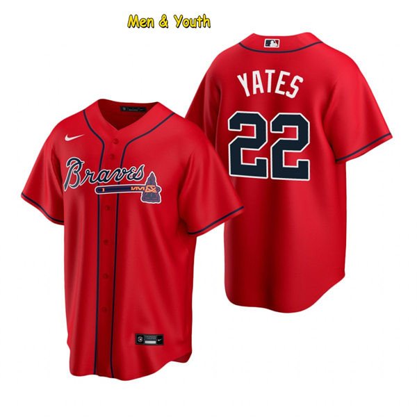 men's & youth Baseball Team Uniform #22 Kirby Yates Jerseys Red ...
