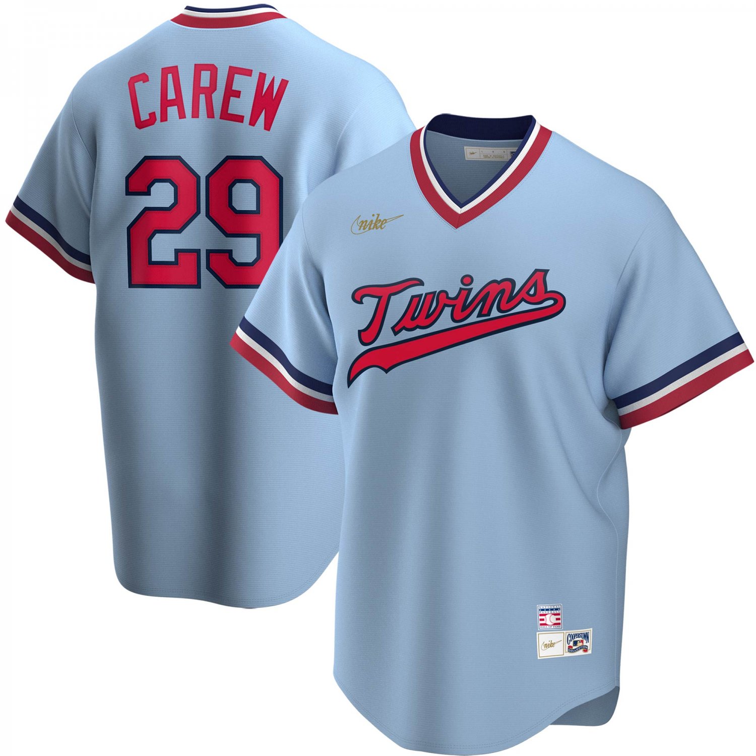 men's & youth Baseball Team Uniform #29 Rod Carew Jerseys Light Blue ...