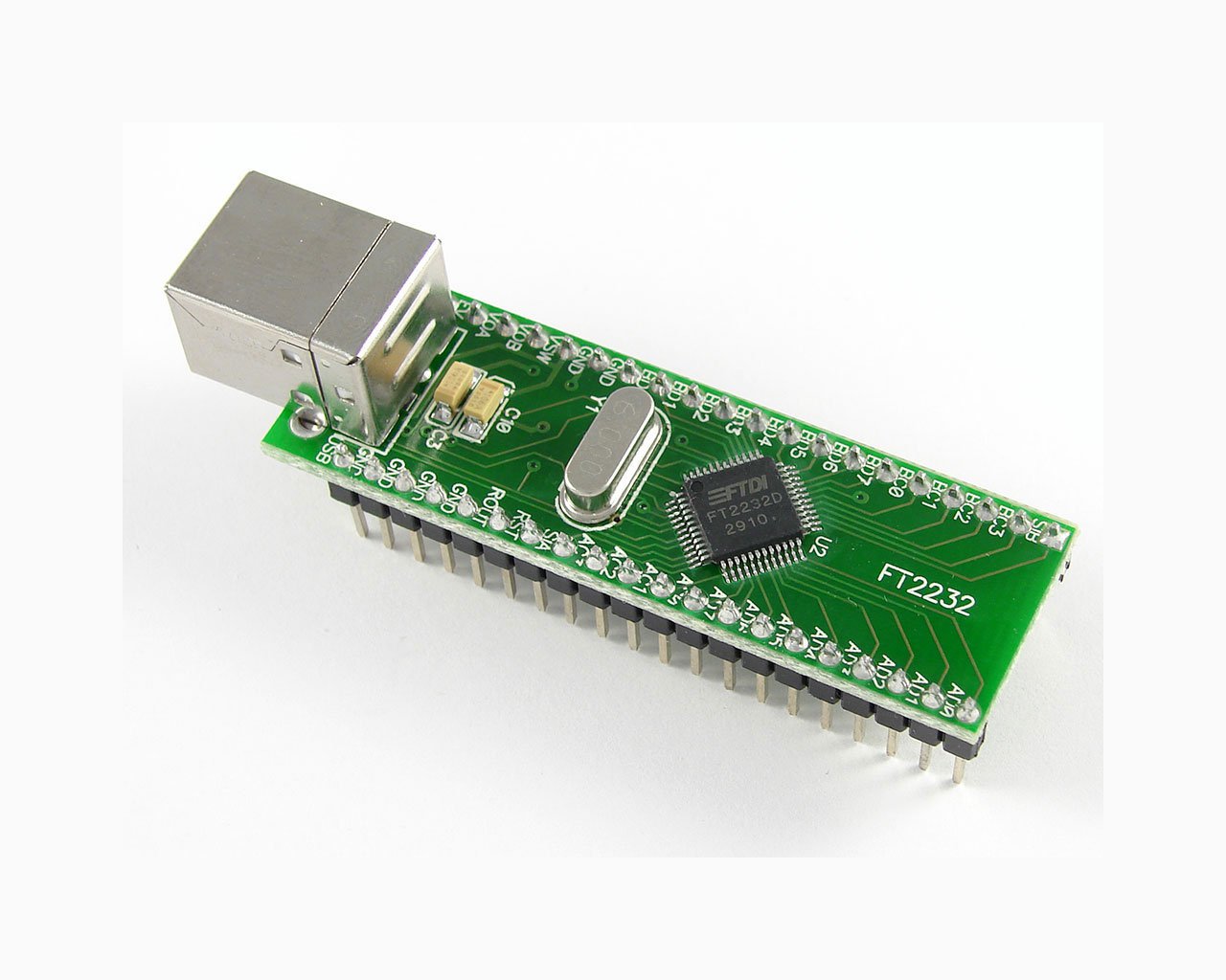 FT2232 USB DIP module FTDI: DUAL UART, FIFO (FT2232D)