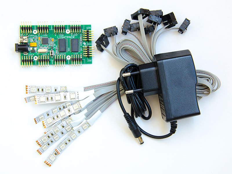 Lightpack with 30 LEDs strip - USB ambilight LED backlight for PC monitor