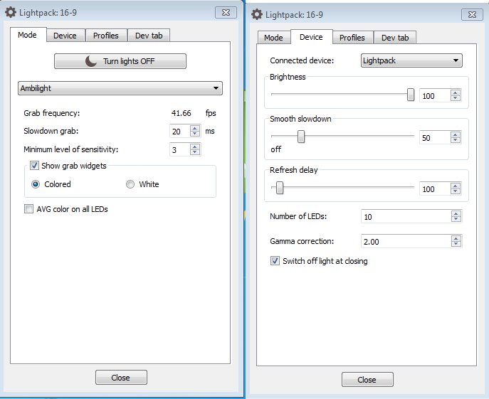 Lightpack with 30 LEDs strip - USB ambilight LED backlight for PC monitor