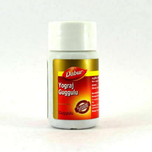Indian famous 60 tablets Ayurvedic Dabur Herbal Guggulu Yograj