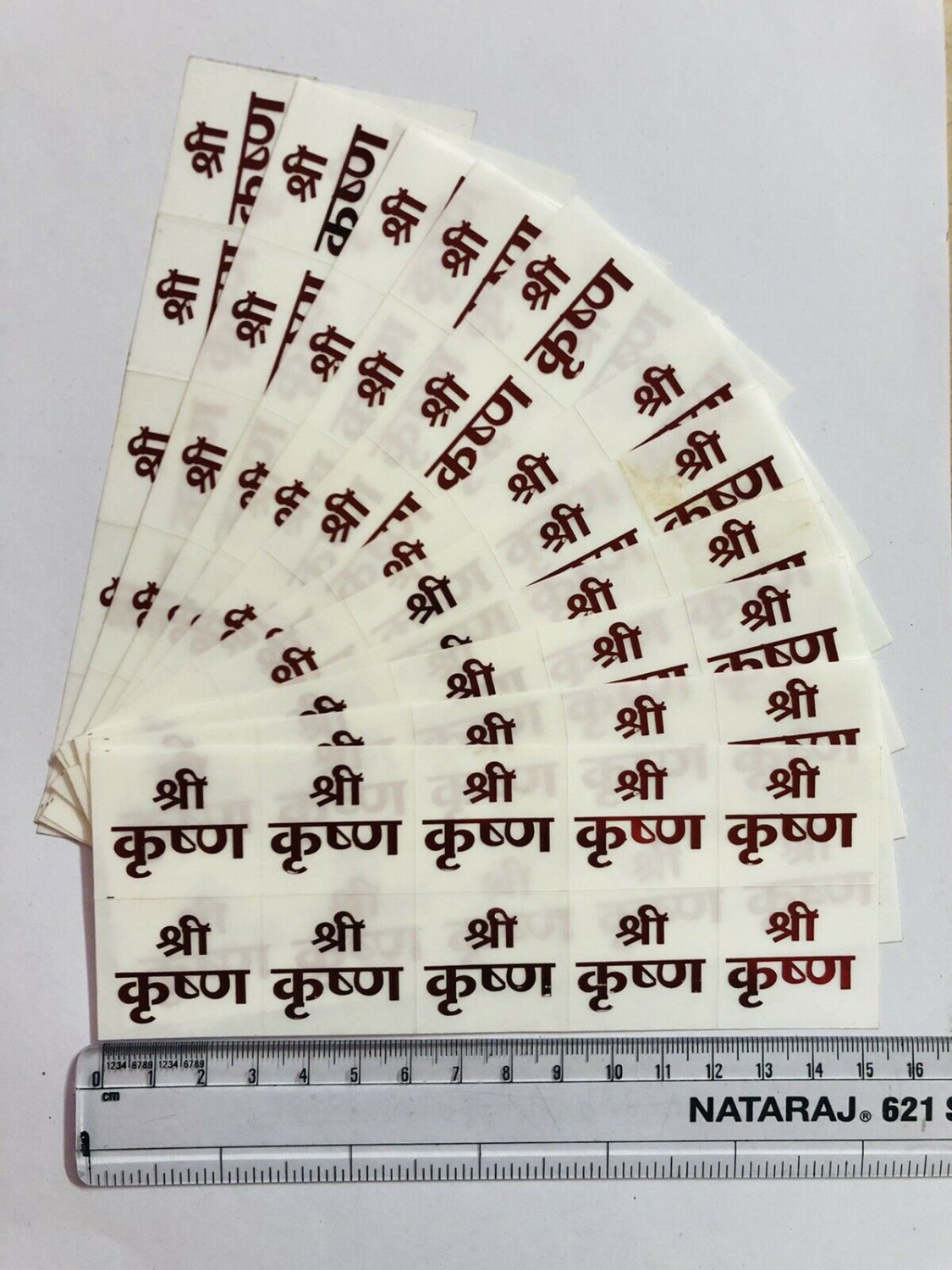 11 Strips, 110 stickers Shri Krishna Lord Krishna, Hindi, Transparent ...