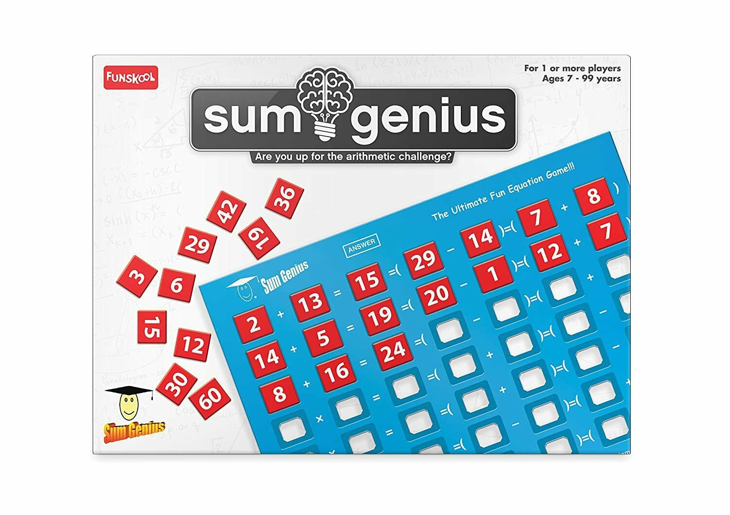 Funskool Sum Genius Board Game, An Arithmetic Challenge Age 7+ FREE SHIP
