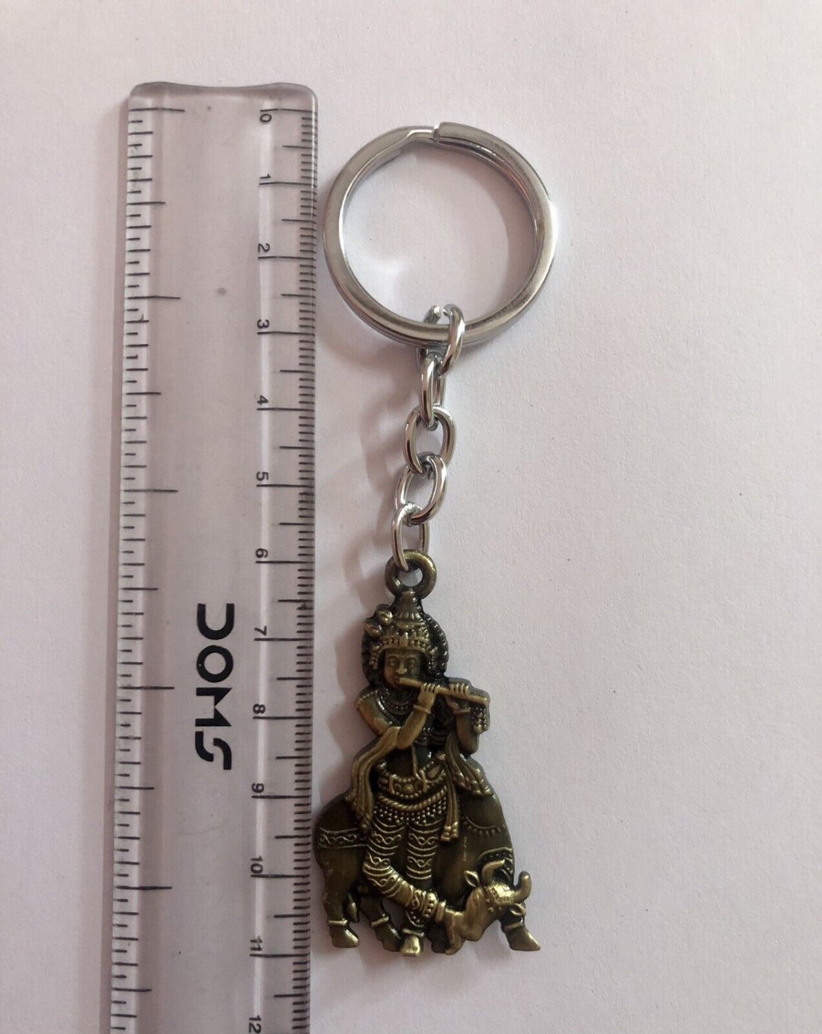 4 inch Lord Krishnas Metal Key Ring, Key Chain, Religious Key Chain ...