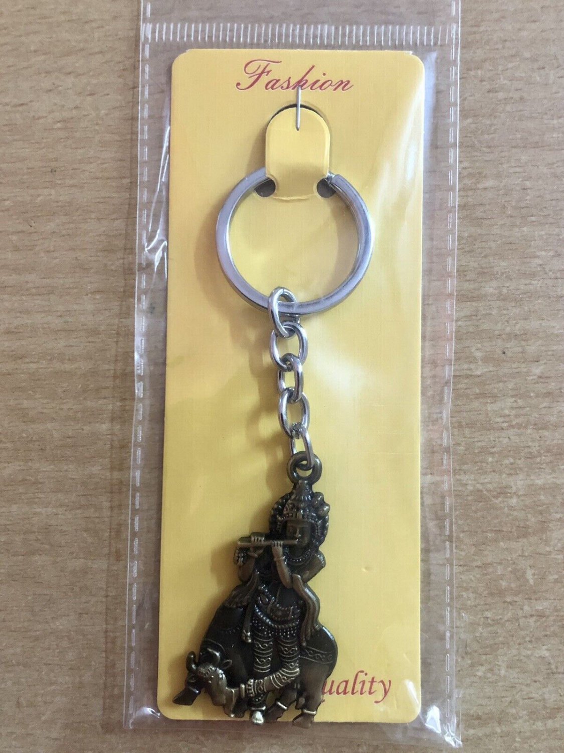 4 inch Lord Krishnas Metal Key Ring, Key Chain, Religious Key Chain ...
