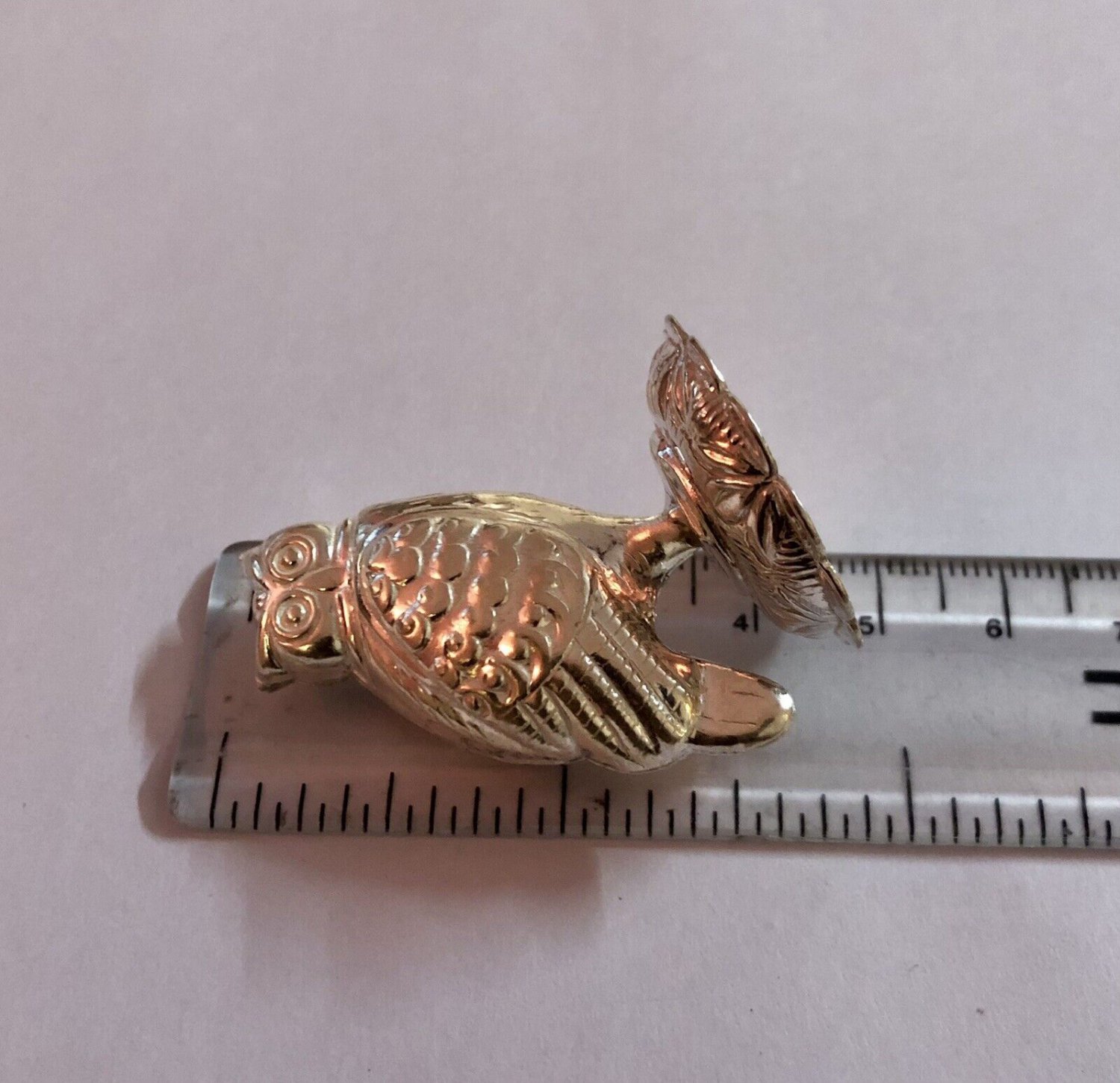 925 Silver Hindu Religious Lakshmi Ullu Owl Uluka Idol Statue, 11.3 gm ...