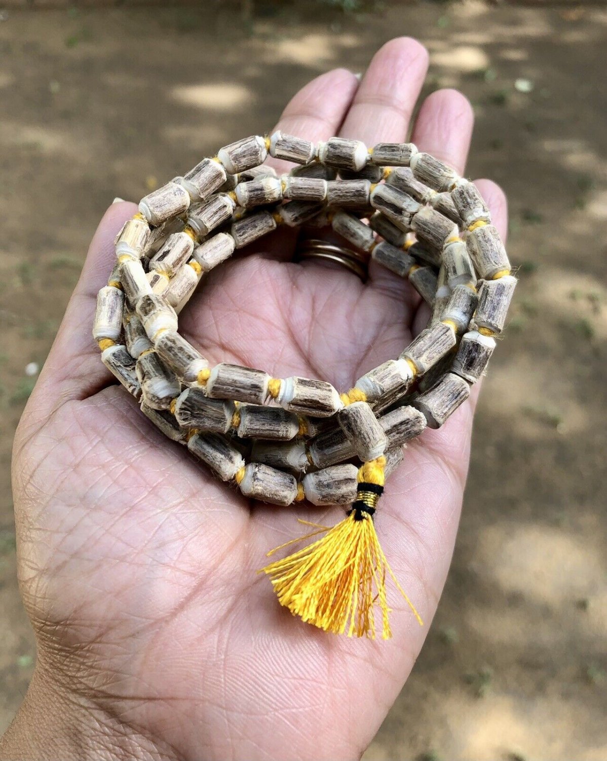 TULSI TULASI VAISHNAV ISKCON Japa Jaap Mala ROSARY 108+1 Long Beads 11 MM