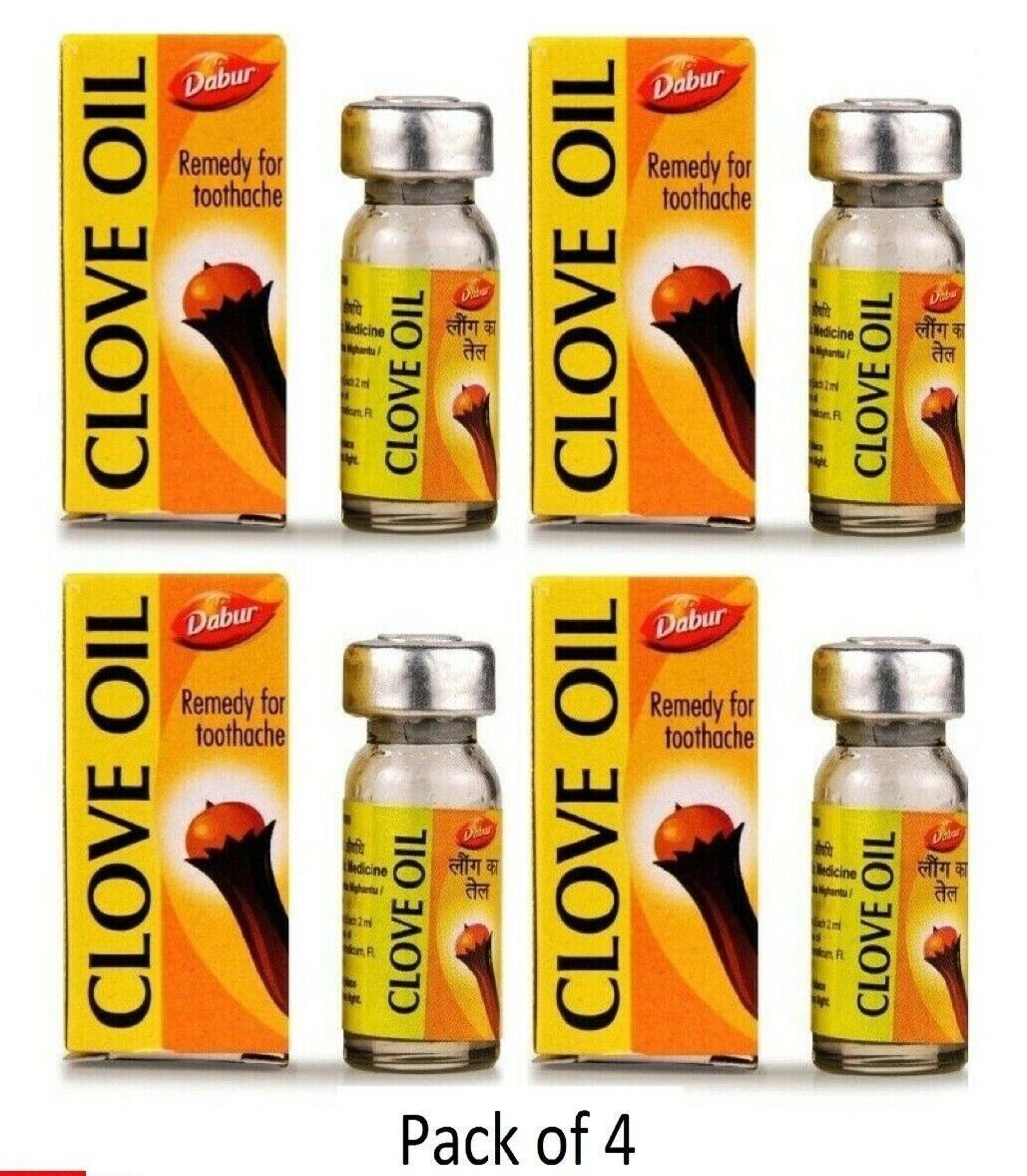 6 pk X Dabur Clove Lavang Laung Oil- Chronic Toothache Ayurvedic Herbal ...