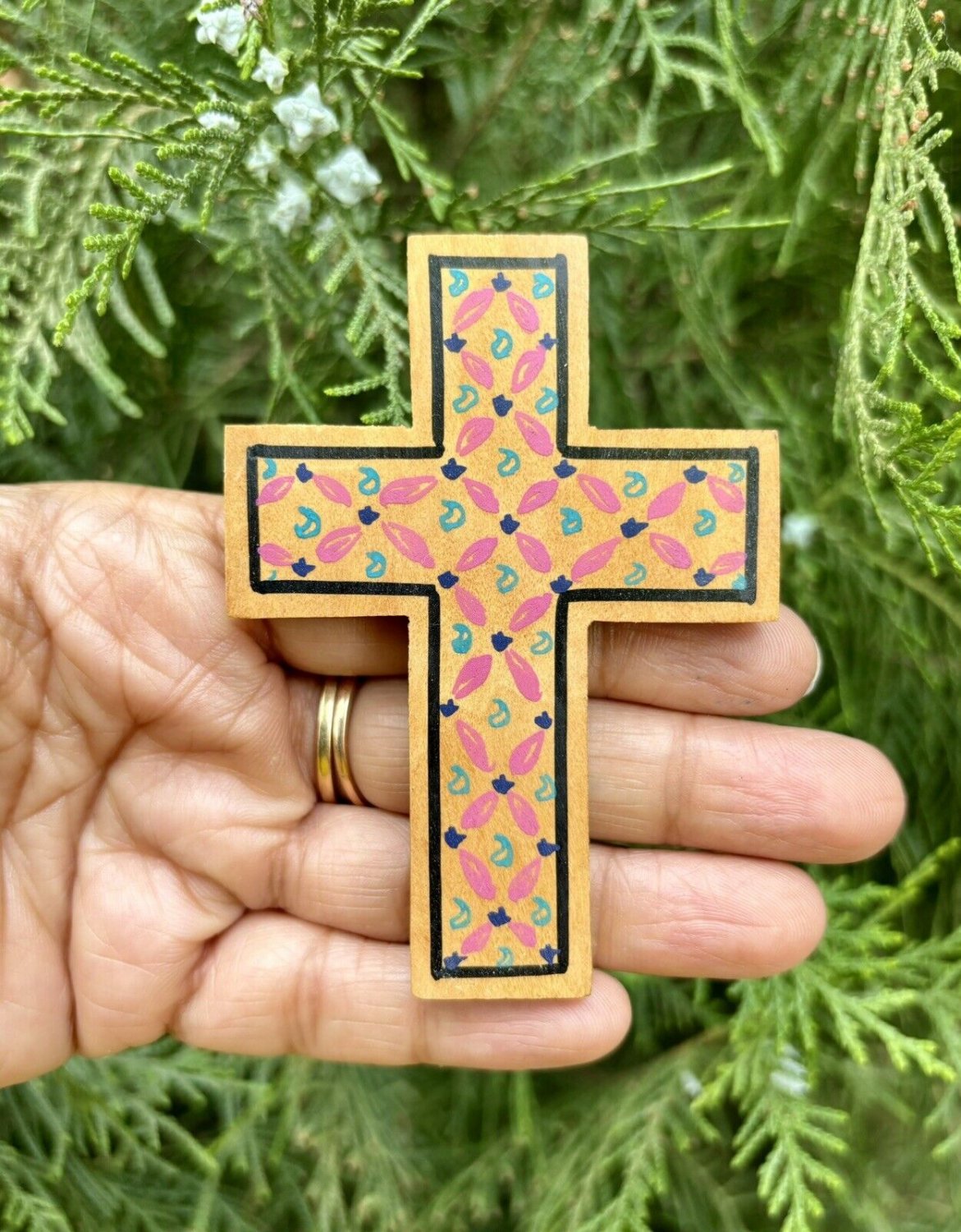 1 Pc Wood CROSS Pendant, Jesus Christ Wooden Locket Handmade 8 cm ...