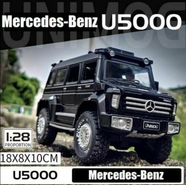 1:28 Mercedes Benz Unimog U5000 Diecast Model Car Toy Collection Sound ...