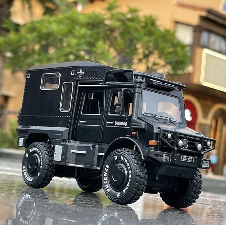 1/28 Benz Unimog U4000 SUV Off-road Model Car Diecast Toys Sound ...