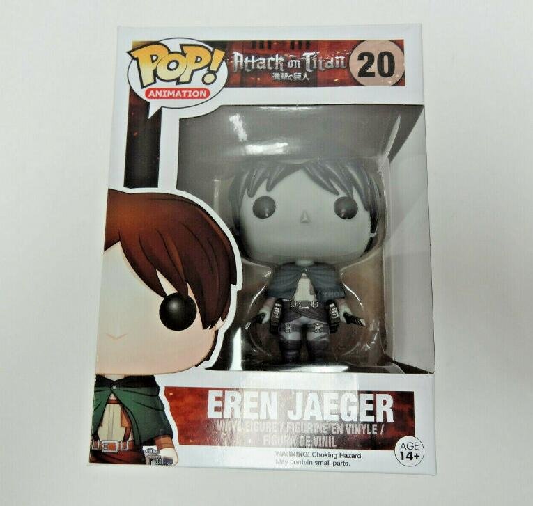 Funko Pop! Attack on Titan Eren Jaeger #20 Black & White Anime Vinyl ...
