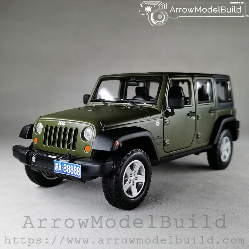 ArrowModelBuild Jeep Wrangler (Army Green) Built & Painted 1/24 Model Kit