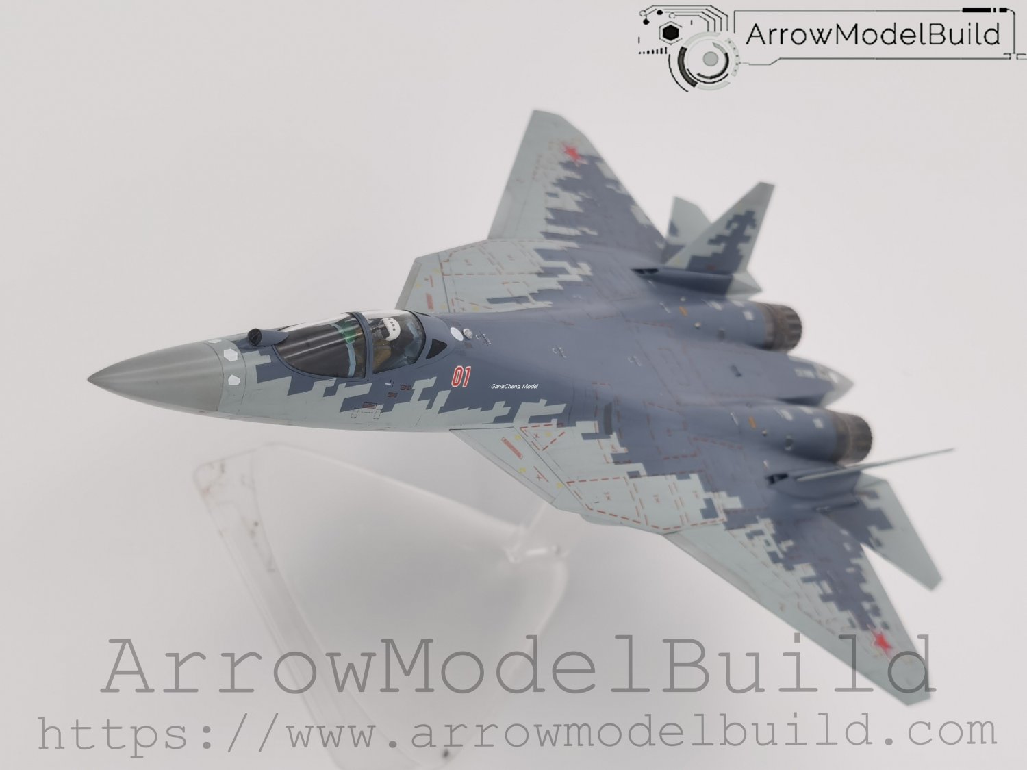 ArrowModelBuild Russian Su-57 Fighter Jet Built & Painted 1/72 Model Kit