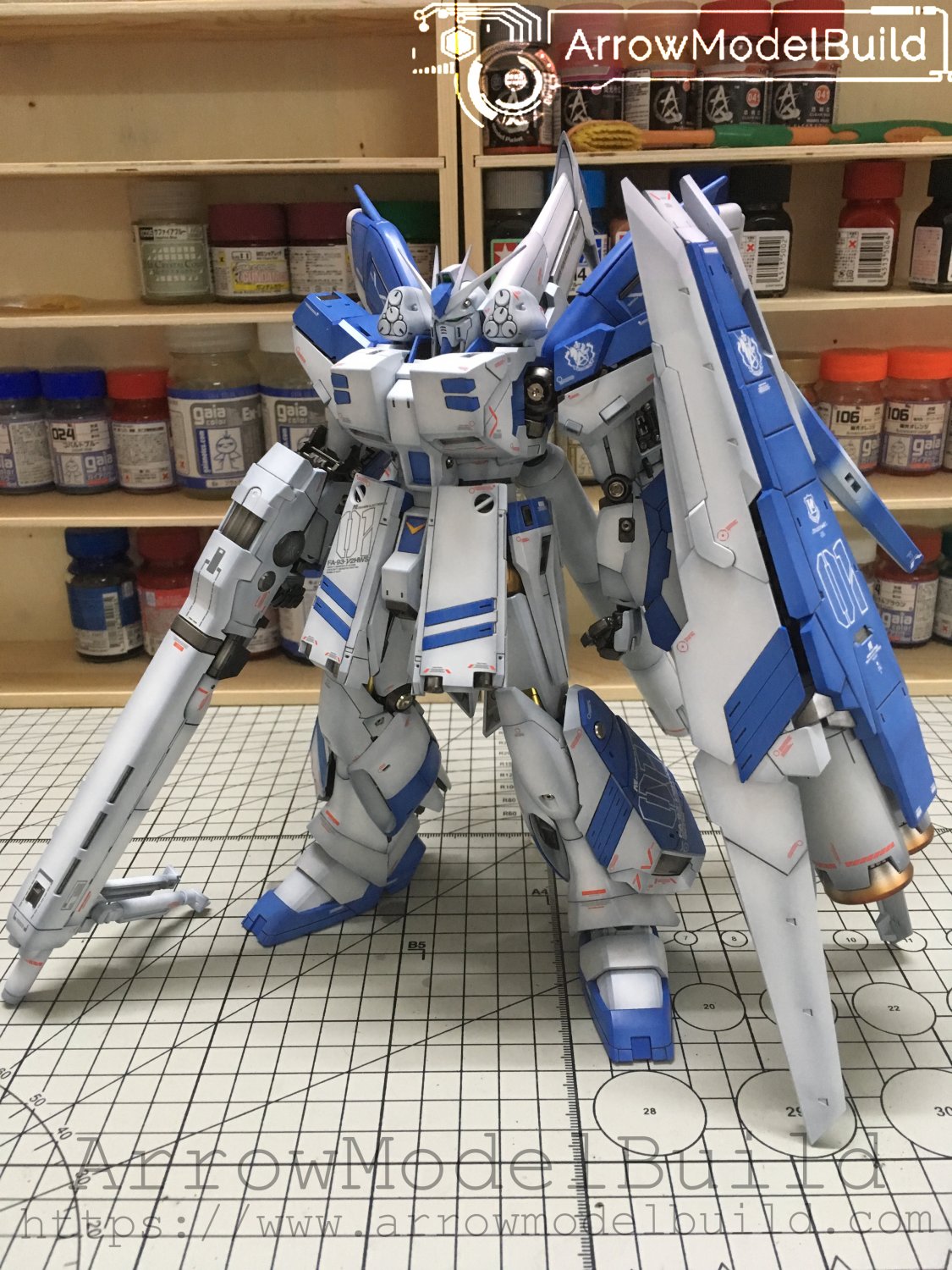 ArrowModelBuild Hi-Nu HWS (Shaping) Gundam Built & Painted MG 1/100 ...