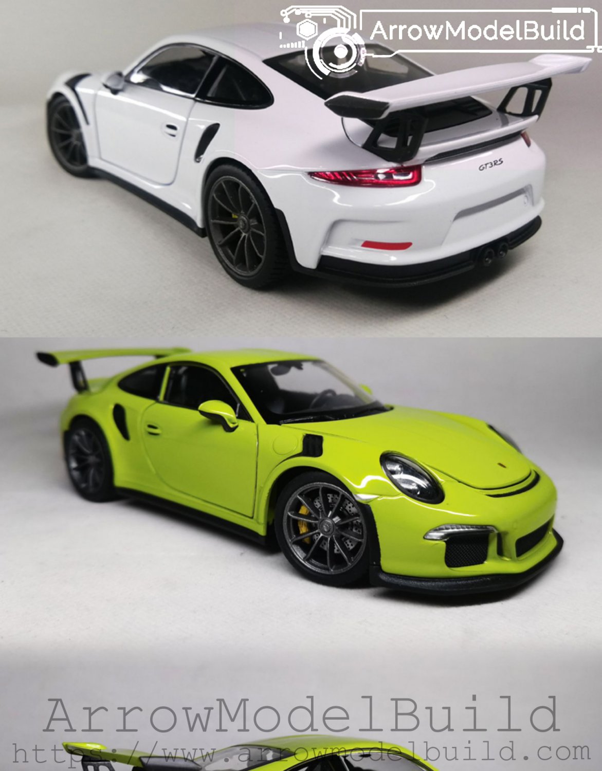 ArrowModelBuild Porsche 911 GT3 (Mustard Green) Built & Painted 1/24 ...