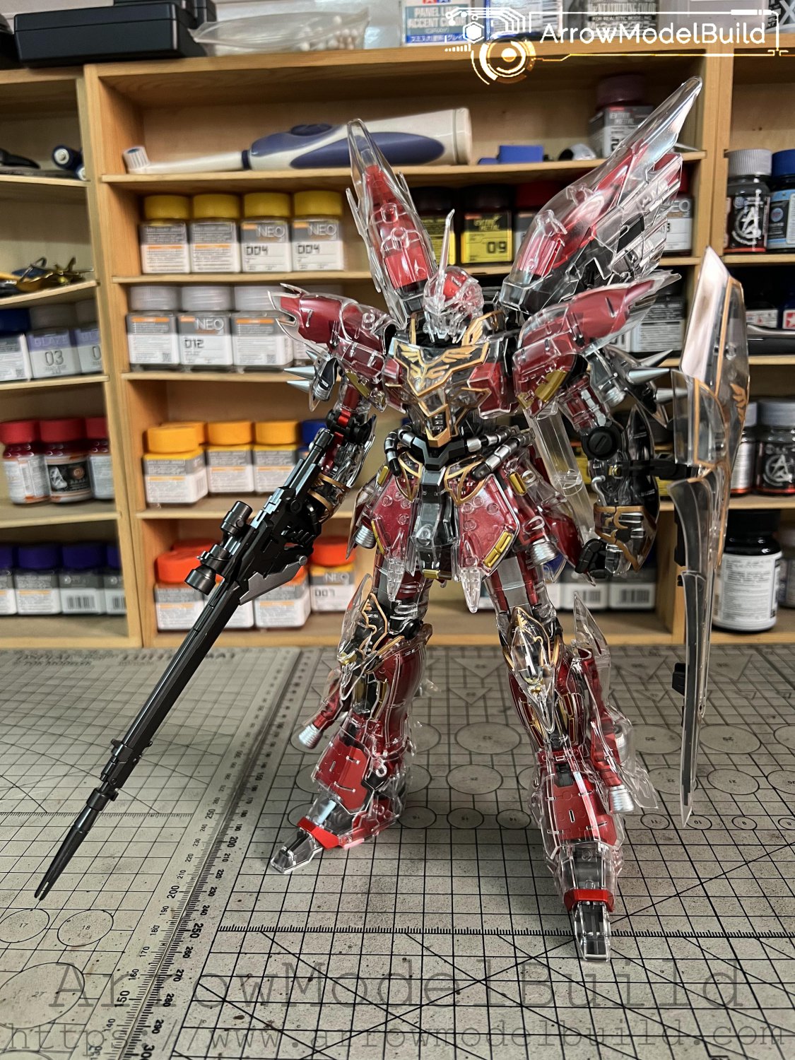 ArrowModelBuild Sinanju (Transparent Version) Built & Painted MG 1/100 ...