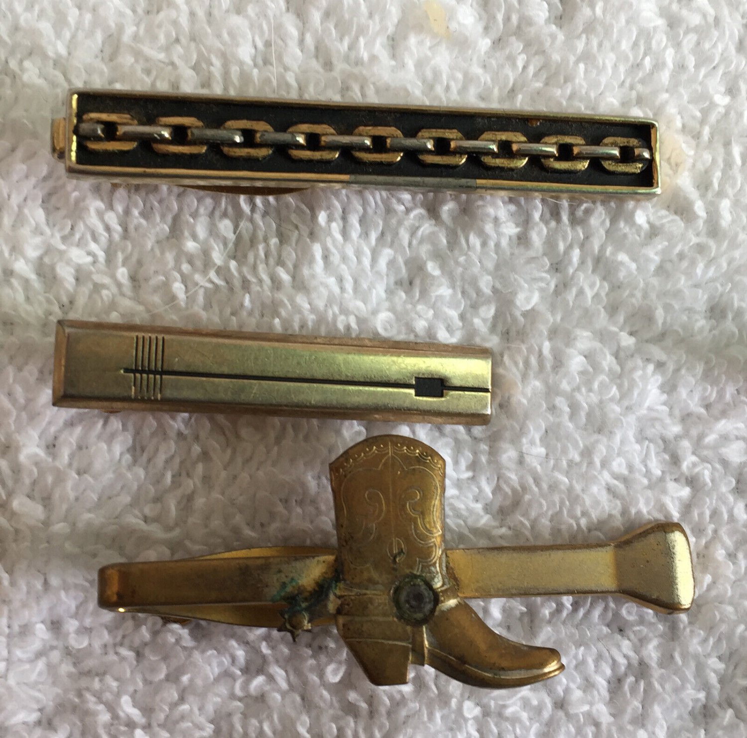 8 Hickok Tie Clips Clasps Sword Cowboy Boot Letter D S & N Silver Gold ...