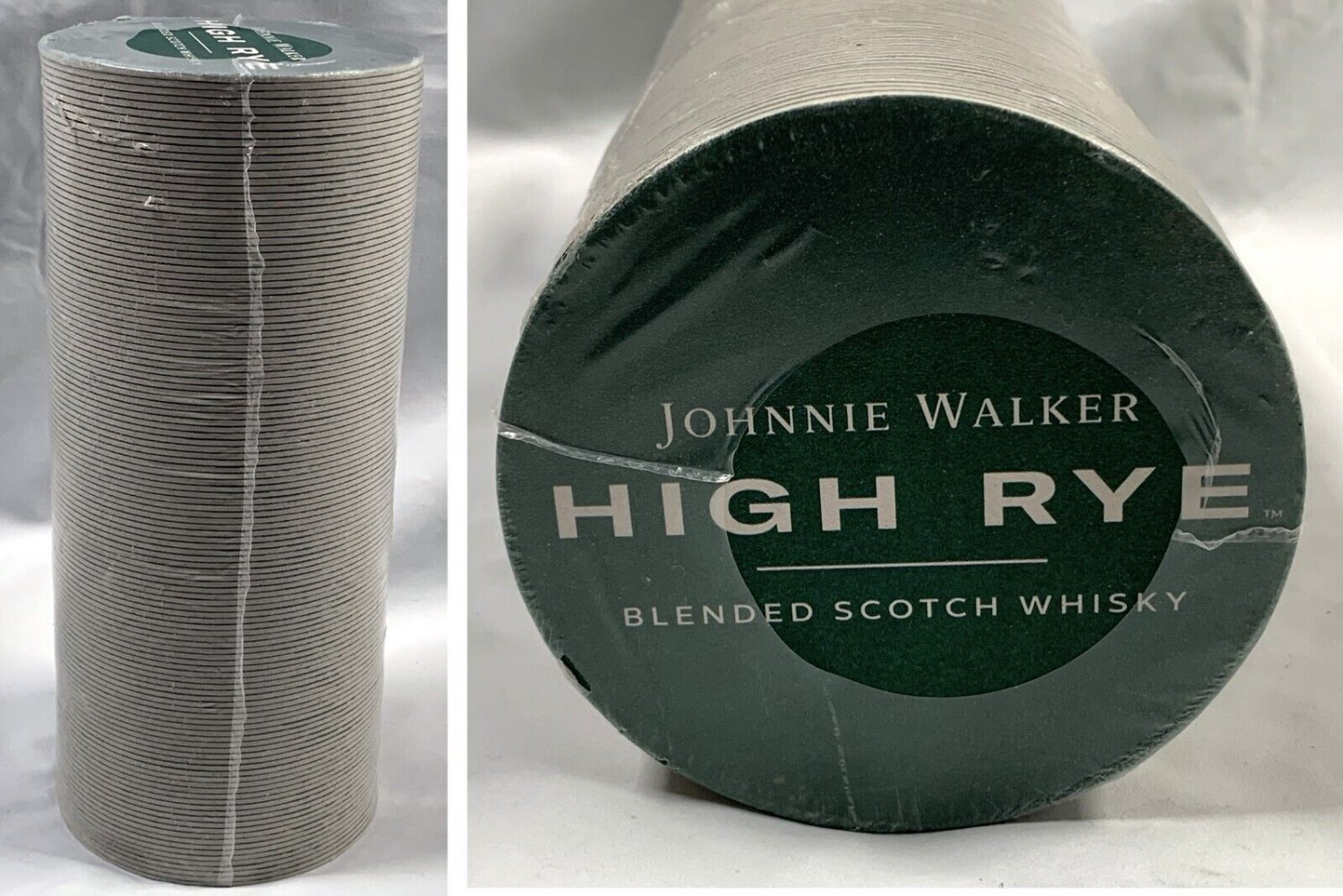 125 New Johnnie Walker High Rye Scotch Whisky Cardboard Drink Coasters 4"