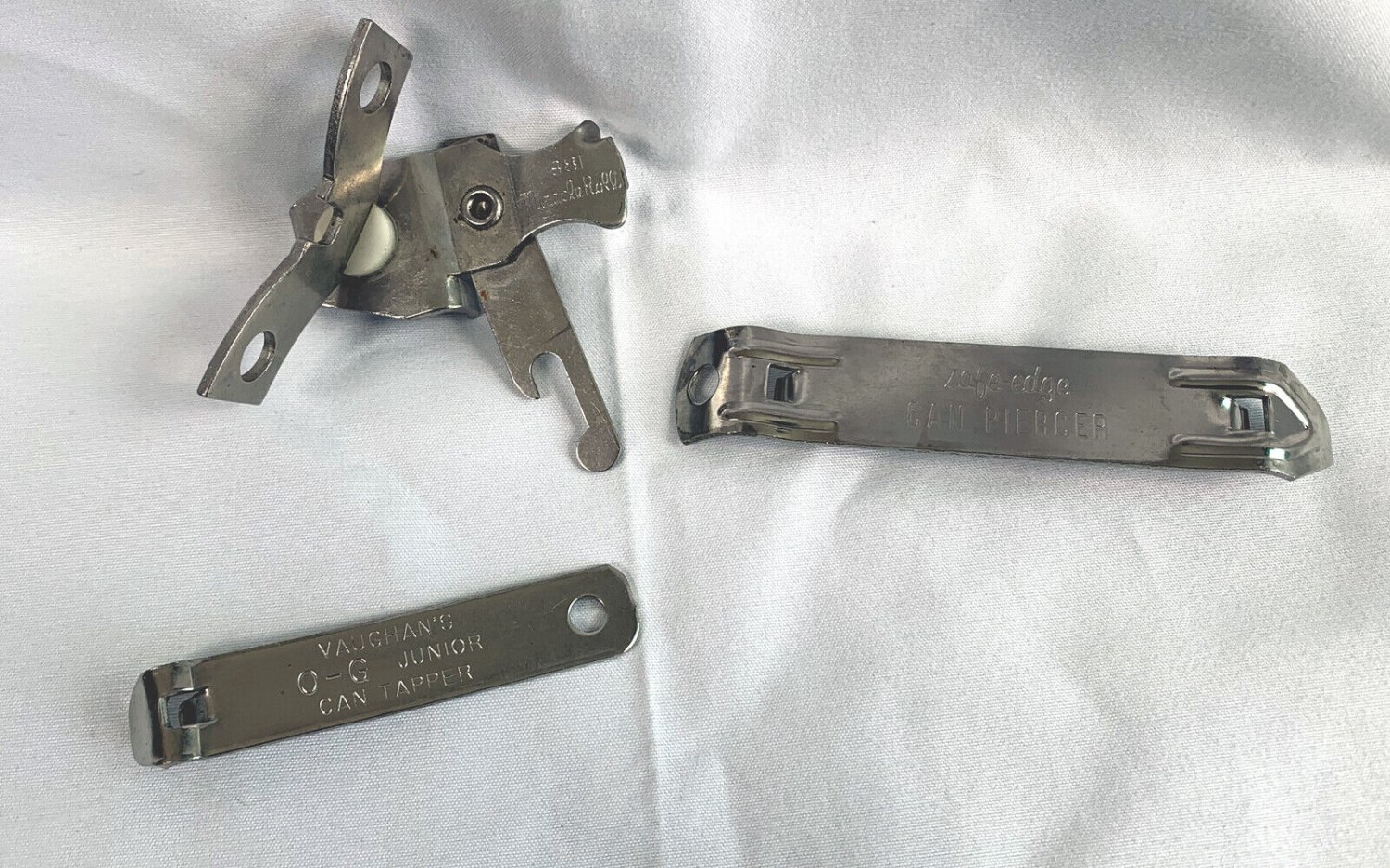 Ekco Safe Edge Can Piercer, Miracle Roll & Vaughan's O-G Junior Can Tapper