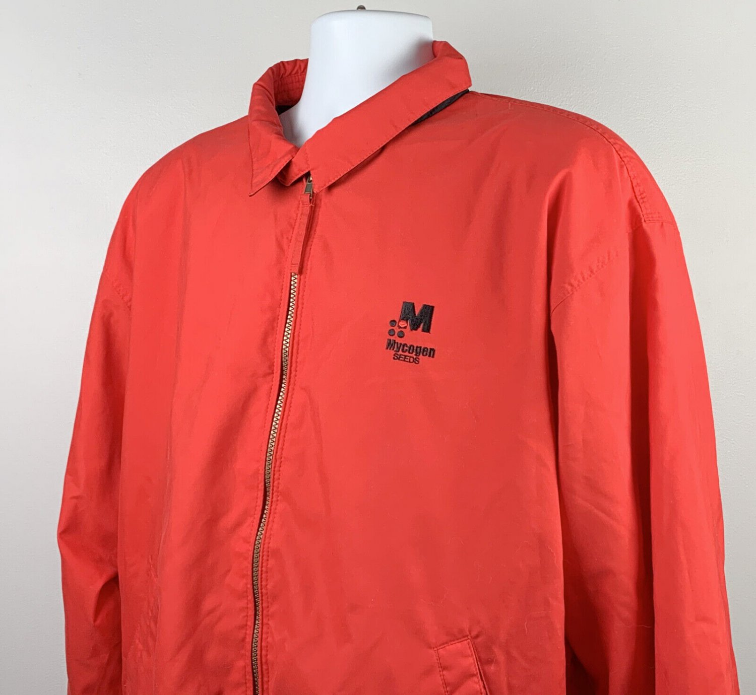 Mycogen Seeds Jacket Mens Adult XL Farming Agriculture Seeds Full Zip Red