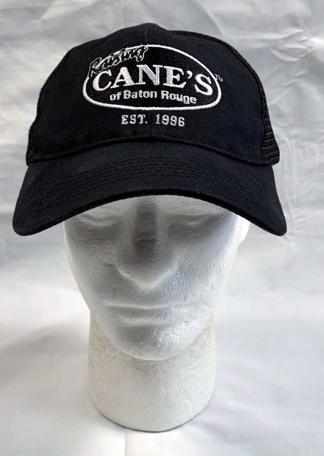 Raising Canes of Baton Rouge Trucker Baseball Hat Mens Black Snapback