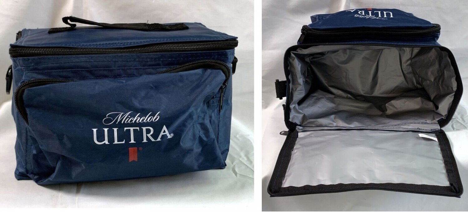 Michelob Ultra Beer 6 Pack Lunch Insulated Cooler Collapsible Beach Party