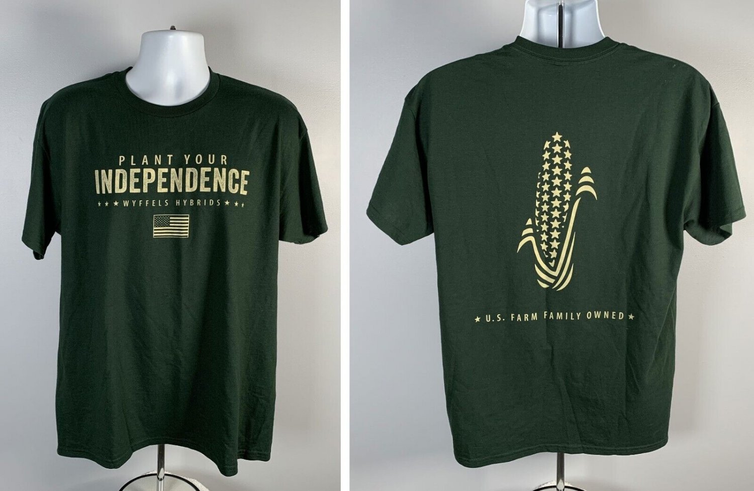 Wyffels Hybrids Corn Seed Plant Your Independence T Shirt Mens XL US Farm