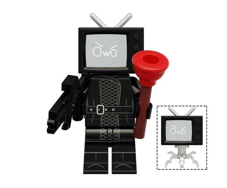 Toilet Man Television Skibidi Cartoon Minifigure