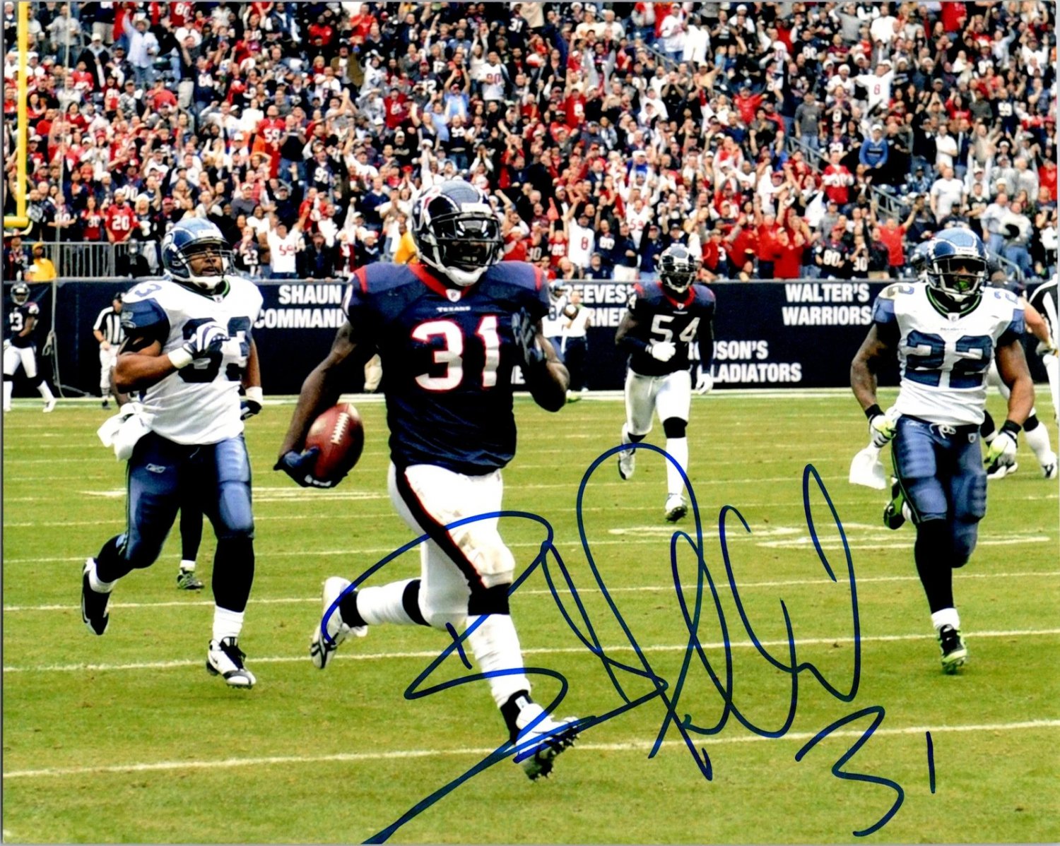 Bernard Pollard Signed 8x10 Photo - Autographed Houston Texans NFL AWM COA