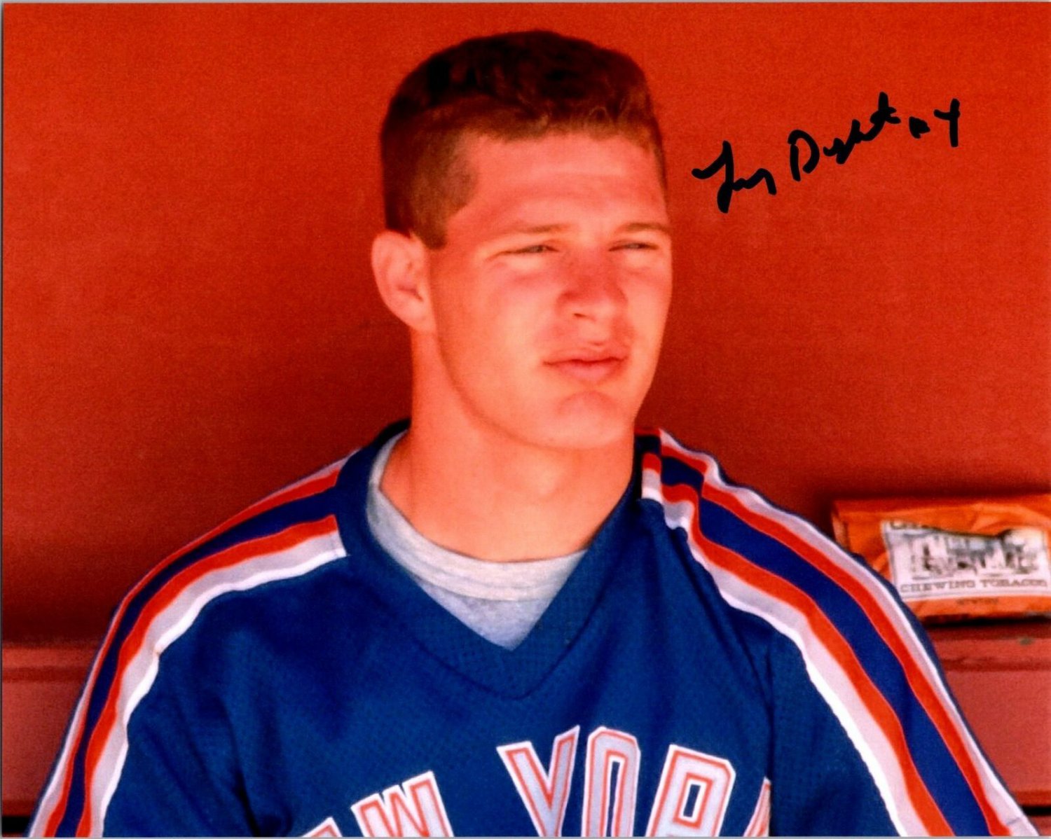 Lenny Dykstra Signed 8x10 Photo MLB Autograph New York Mets COA 2