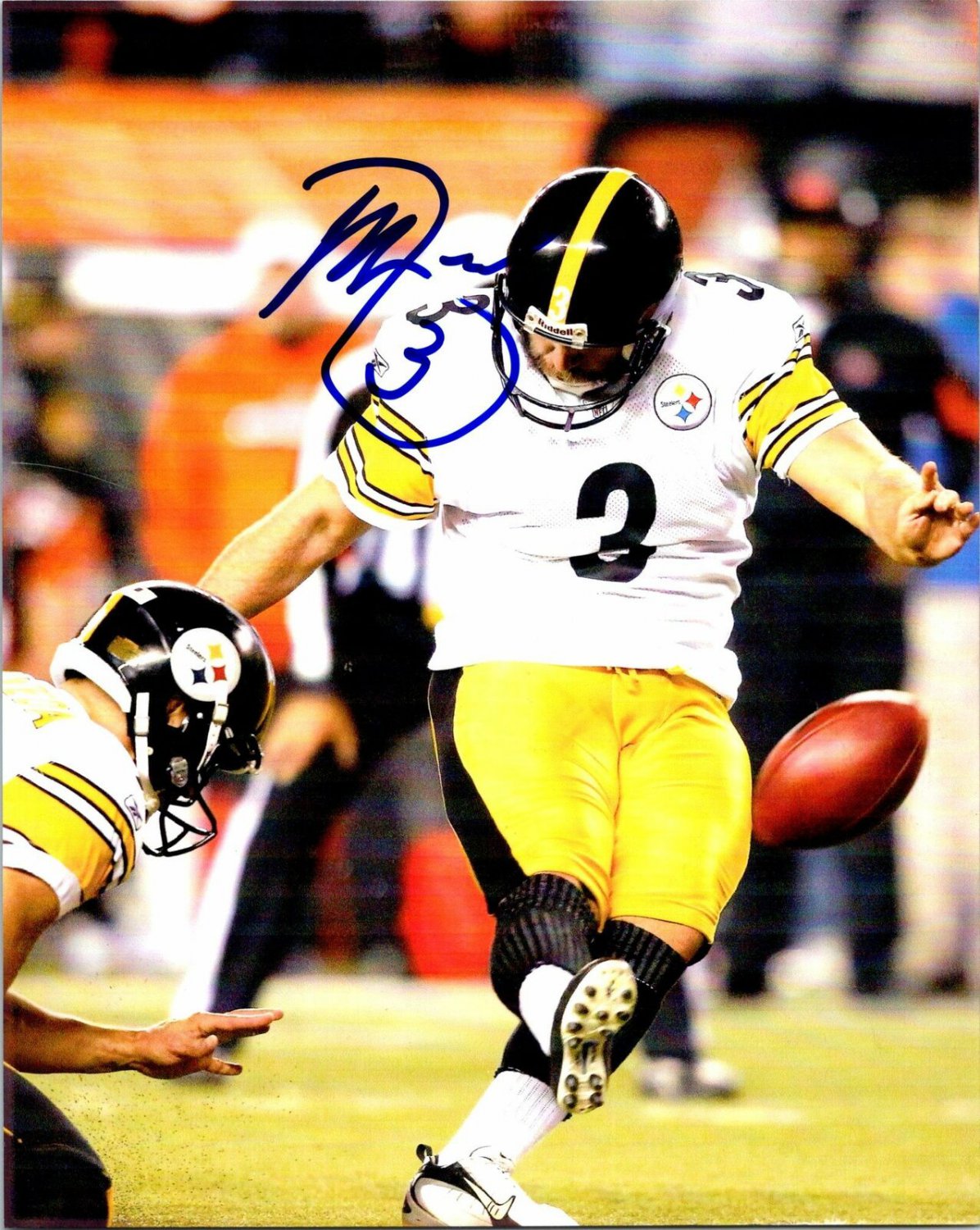 Jeff Reed Signed 8x10 Photo - NFL Pittsburgh Steelers Autographed AWM COA