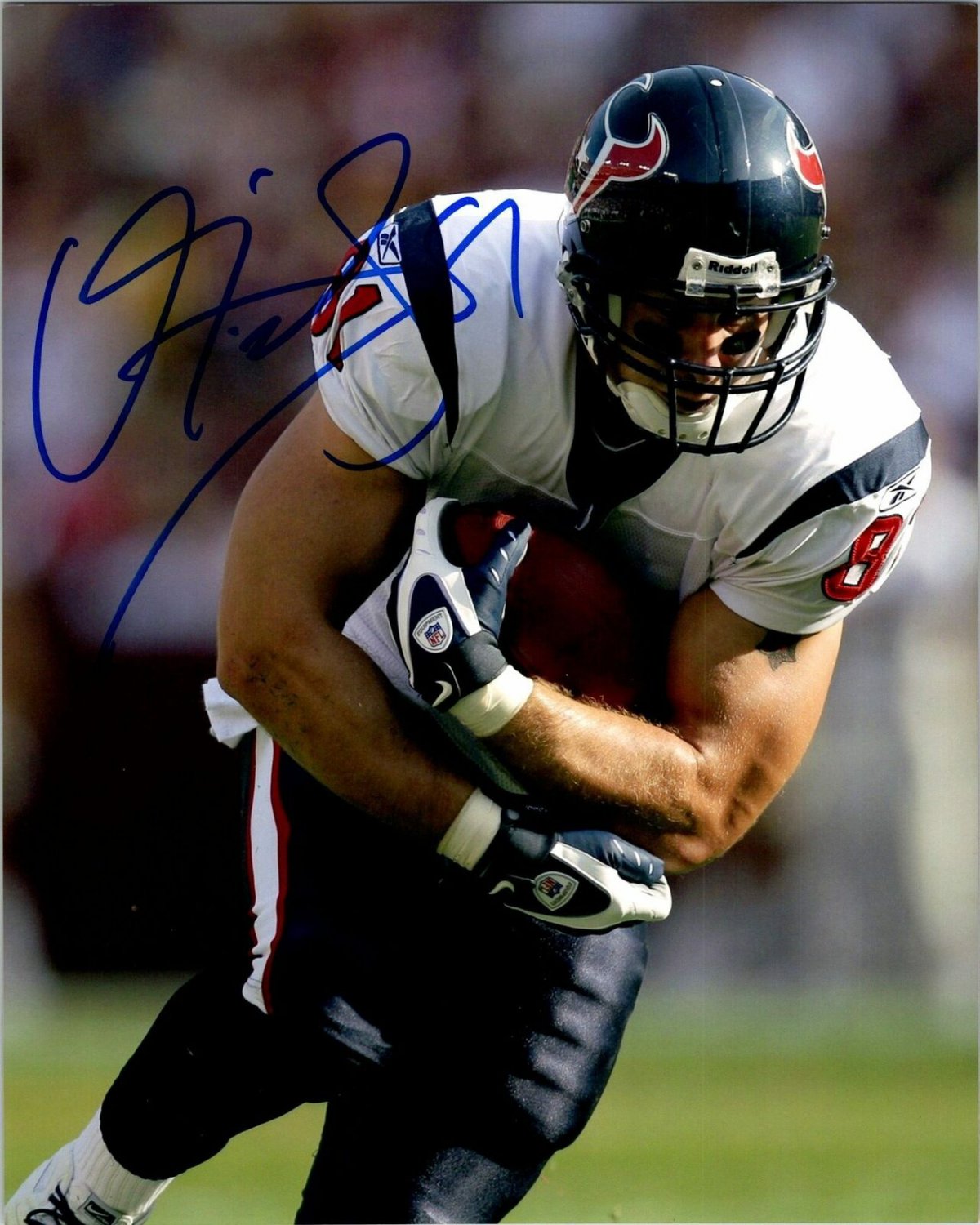 Owen Daniels Signed 8x10 Photo Houston Texans Autographed NFL AWM COA