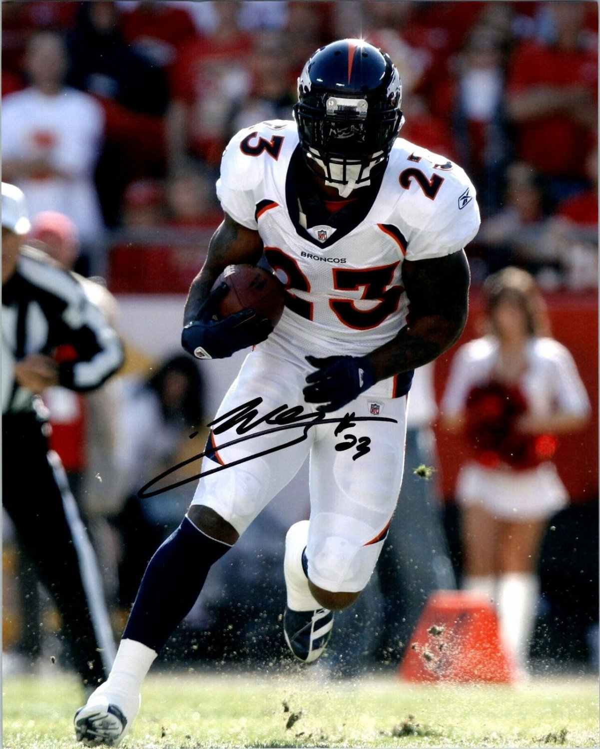 Willis McGahee Signed 8x10 Photo Autographed Denver Broncos - AWM COA b