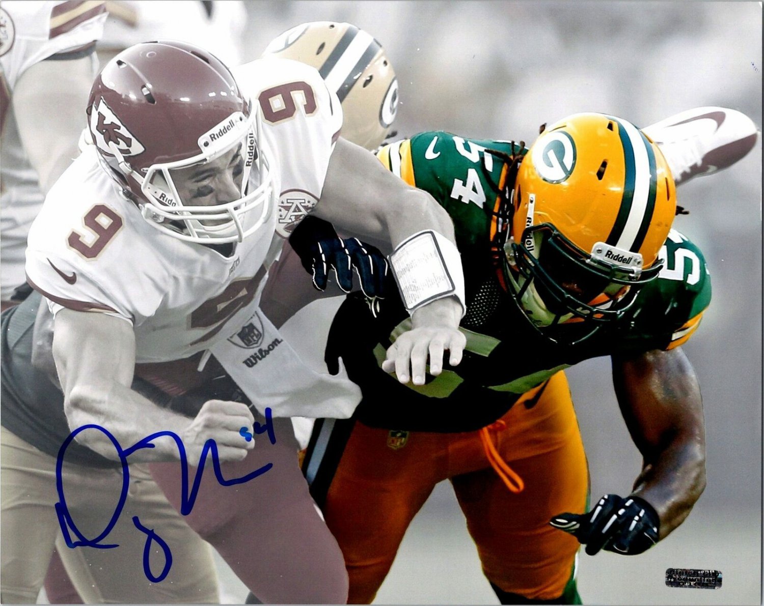 Dezman Moses Signed 8x10 Photo - Autographed Green Bay Packers NFL AWM COA