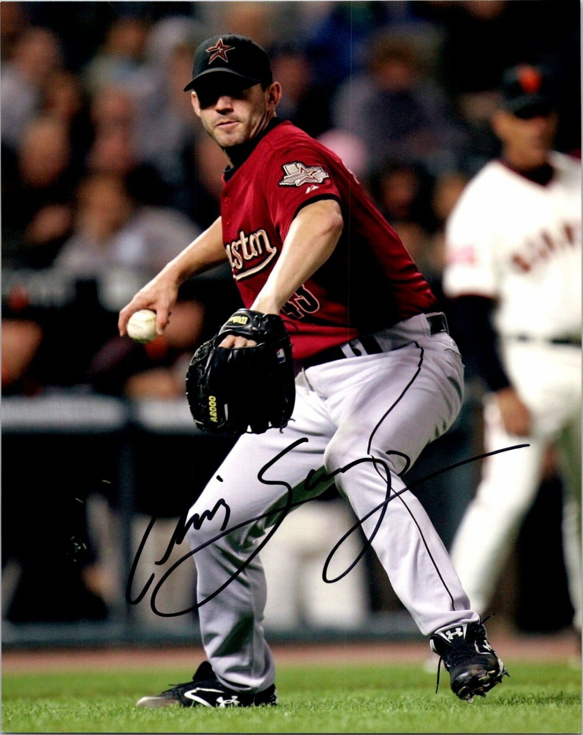 Chris Sampson Signed 8x10 Photo - Houston Astros Autographed AWM COA