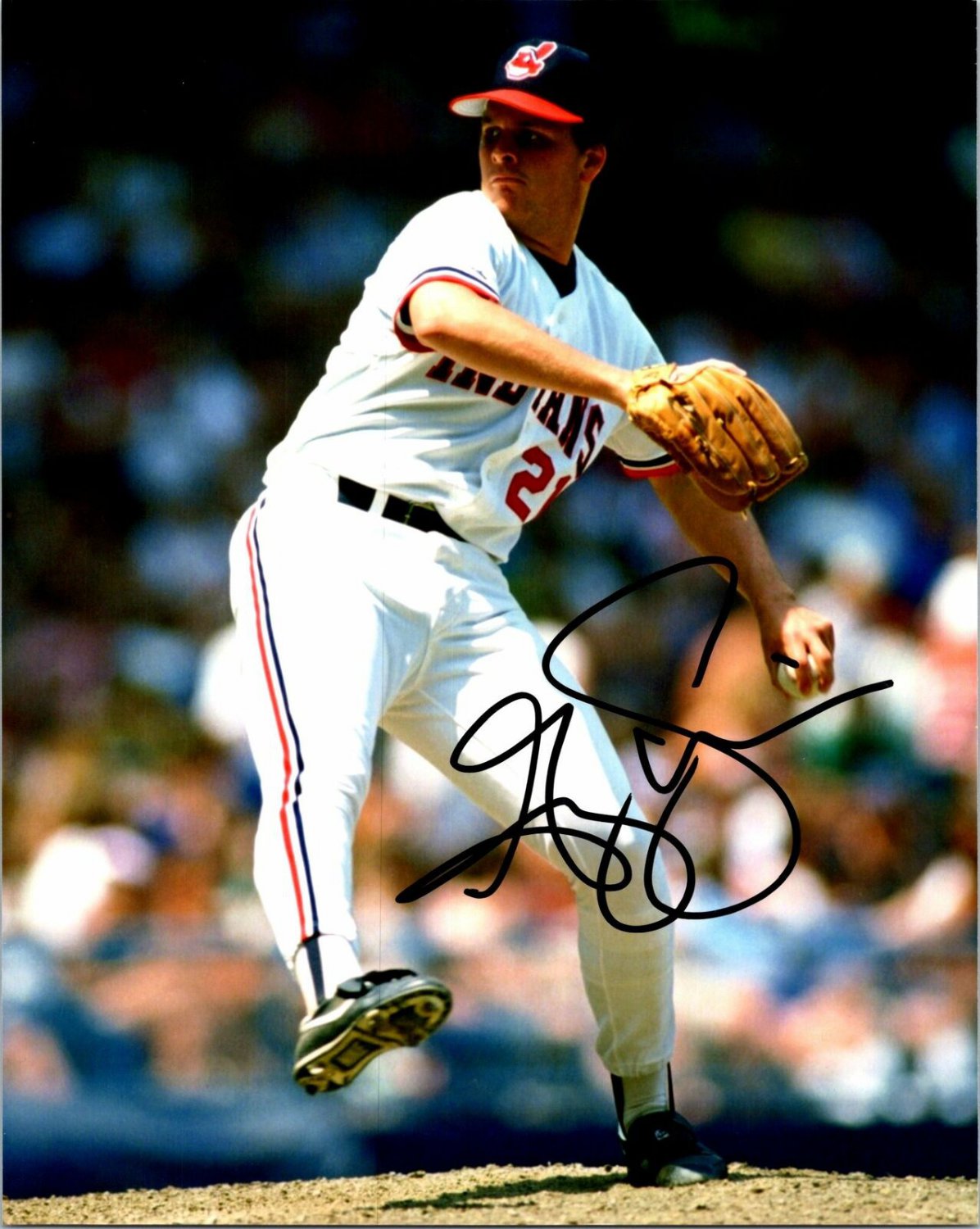 Greg Swindell Signed 8x10 Photo Autograph MLB Cleveland Indians AWM COA