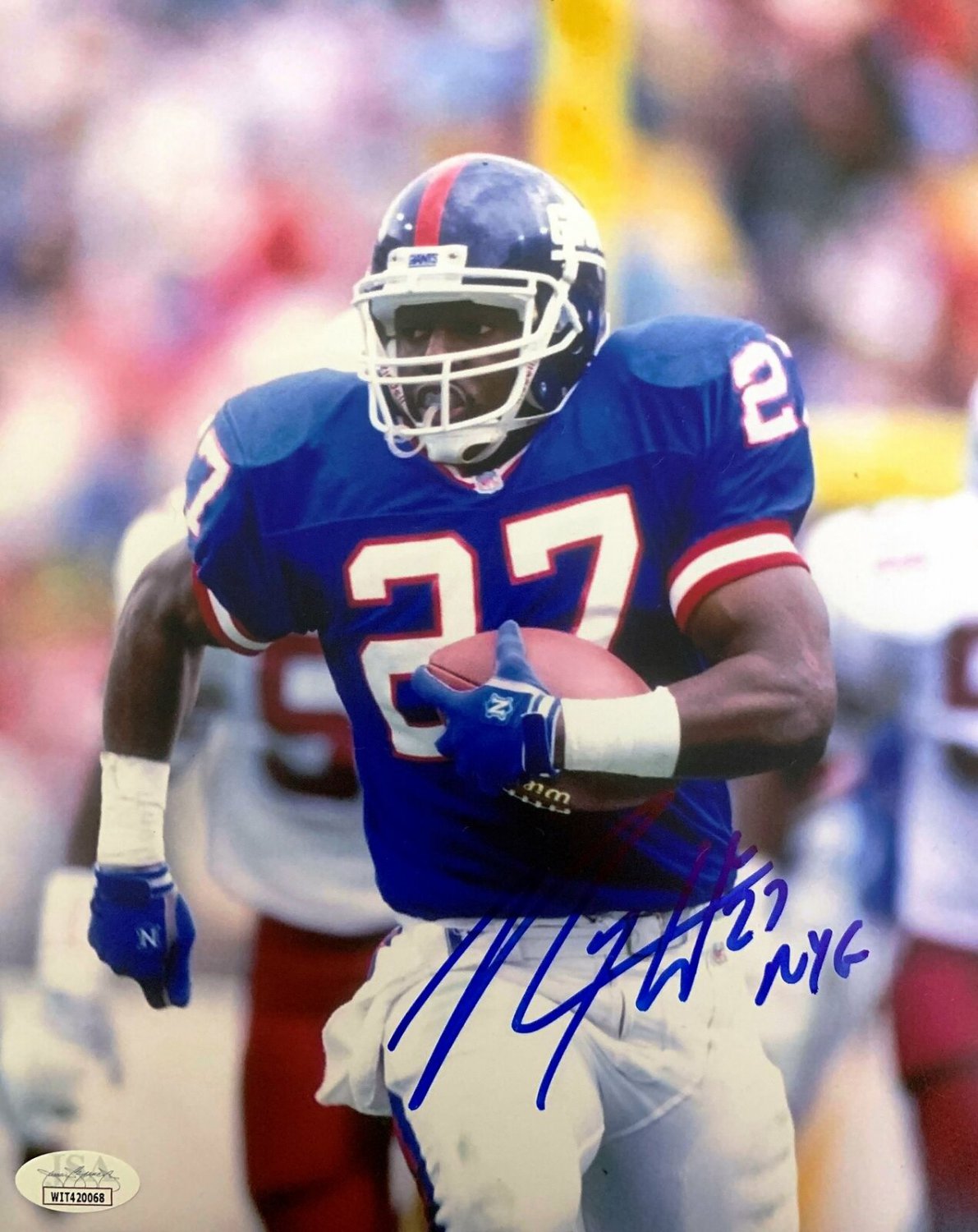 Rodney Hampton Signed 8x10 Photo - New York Giants JSA