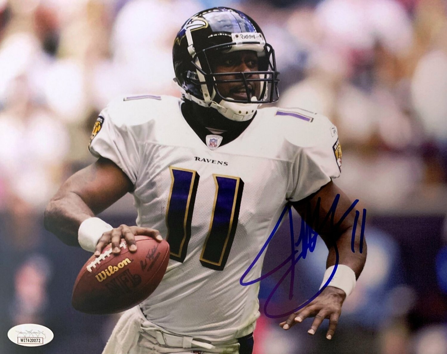 Jeff Blake Signed 8x10 Photo - Baltimore Ravens JSA COA