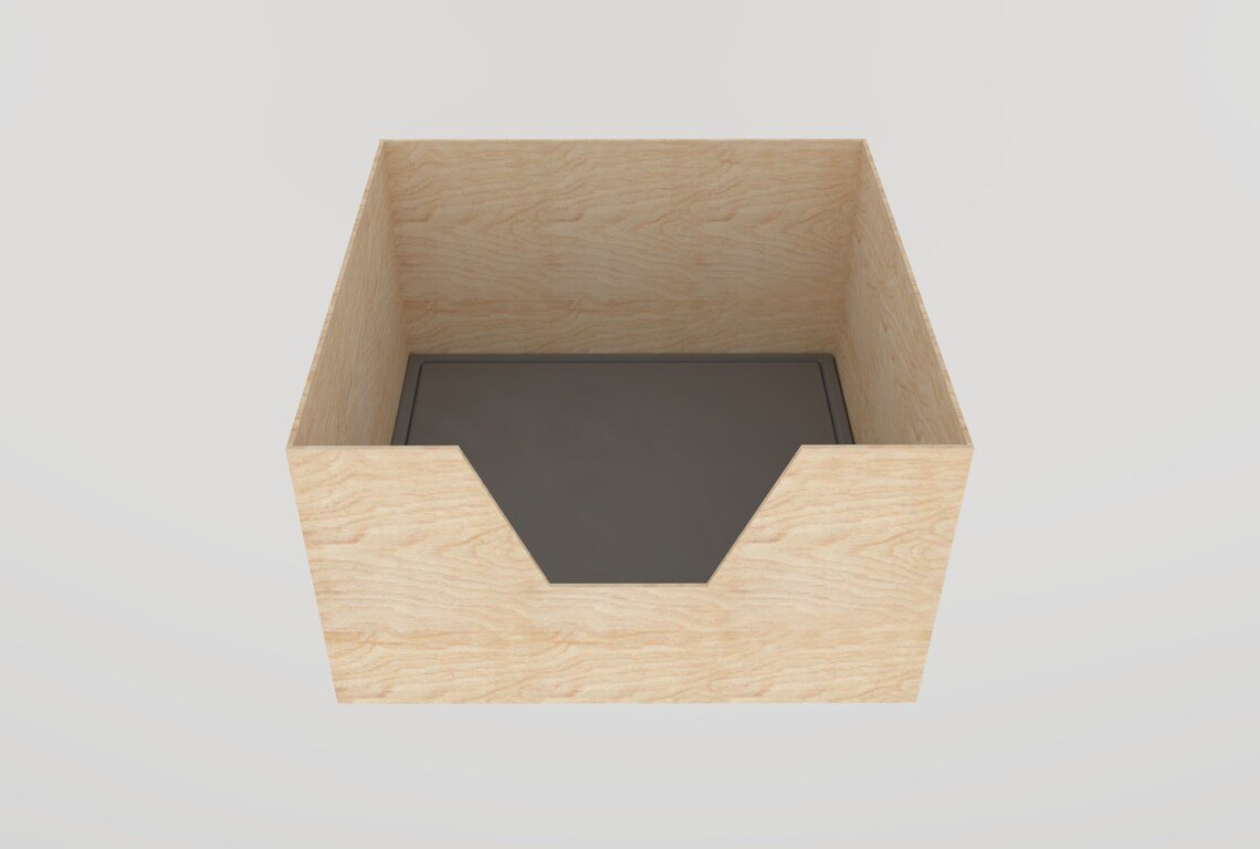 Simple Wooden Whelping Box for Cats, Weaning Box, Birthing Bed