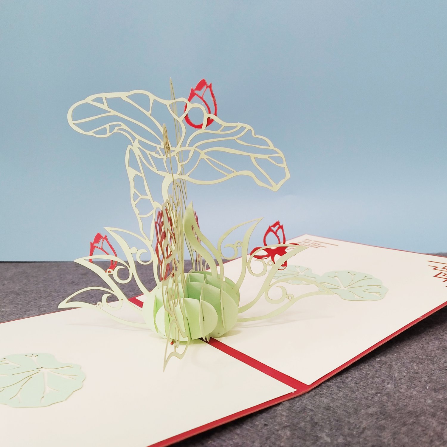 Lotus, 3D Pop-up card, 3D greeting card, Pop out card, Paper craft, 3D ...