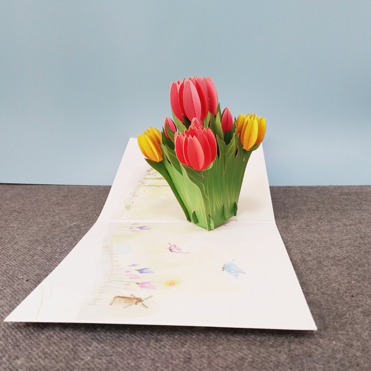 Tulip, 3D Pop-up card, 3D greeting card, Pop out card, Paper craft, 3D ...