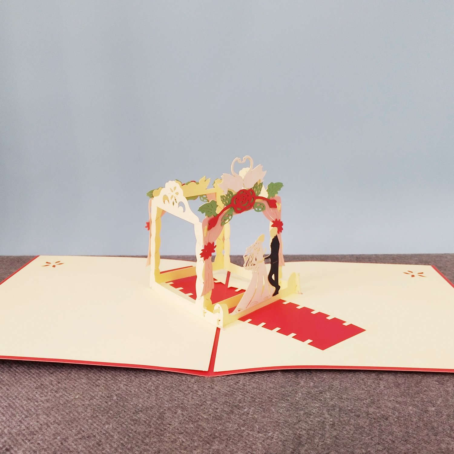 Wedding Hall, 3D Pop-up wedding card, 3D greeting card, Pop out card ...